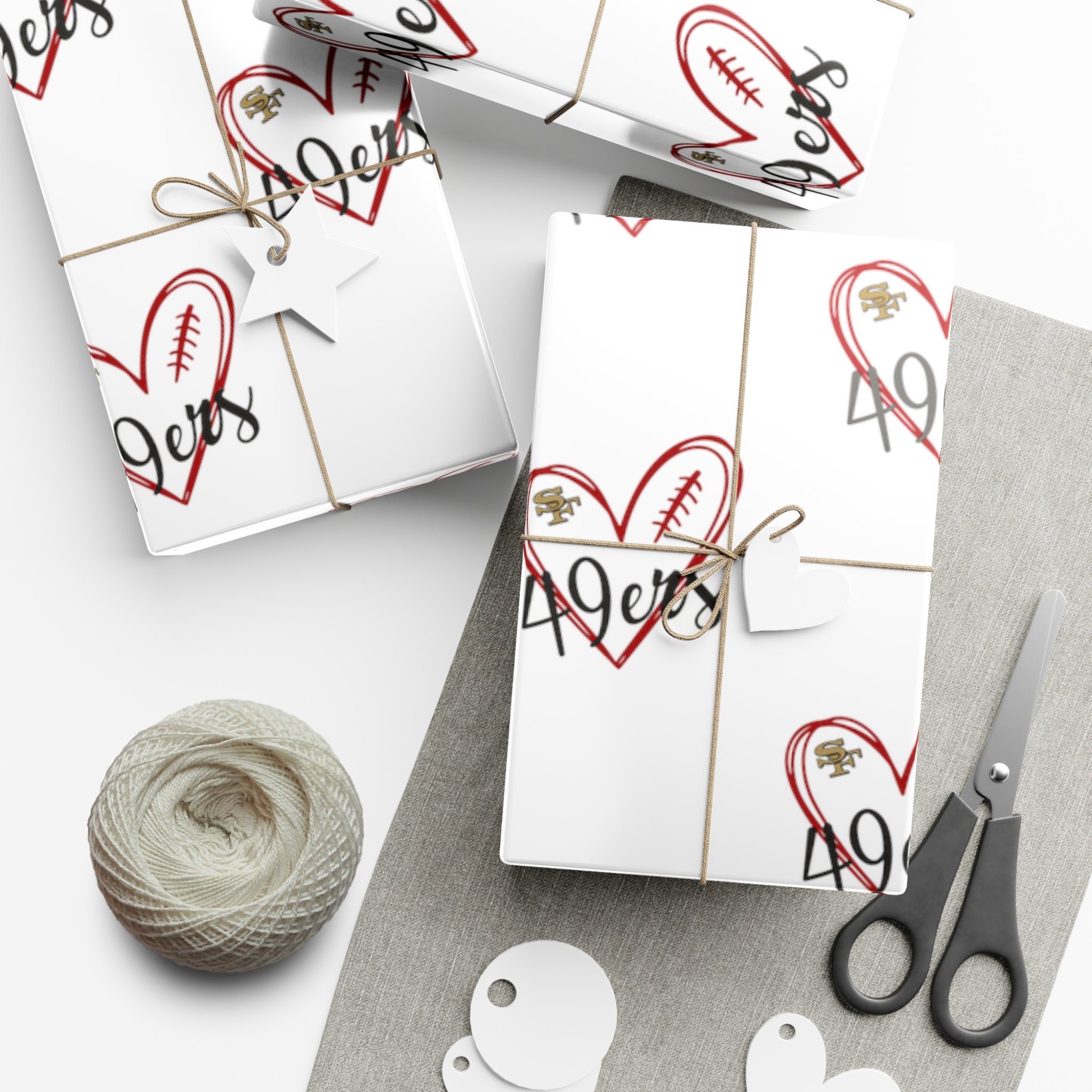 San Francisco 49ers Heart Football Gift Wrapping Papers - Etsy