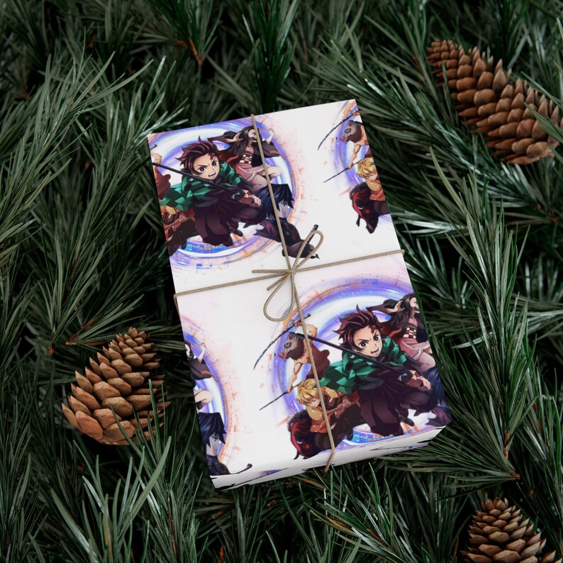 Demon Slayer Tanjiro Anime Character Gift Wrapping Papers - Etsy