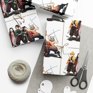 Demon Slayer Anime Characters Gift Wrapping Papers - Etsy