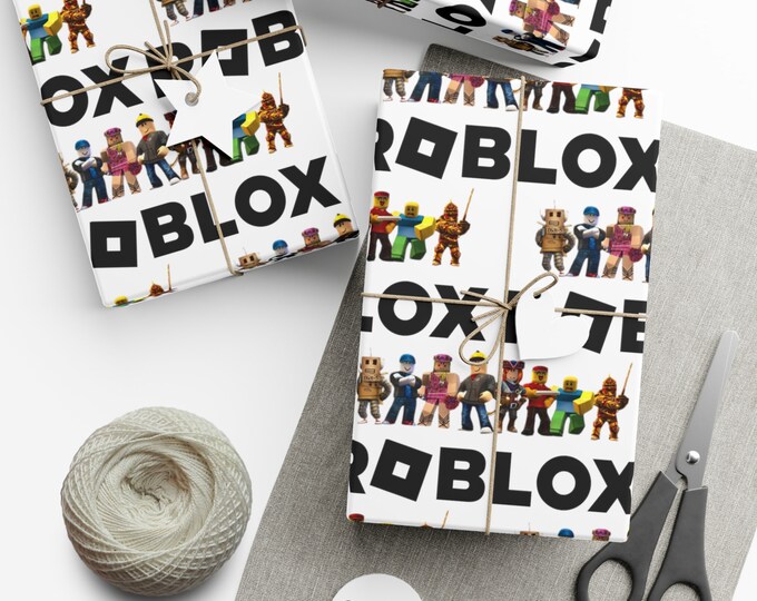 Roblox Character Kids Game Gift Wrapping Paper - Etsy