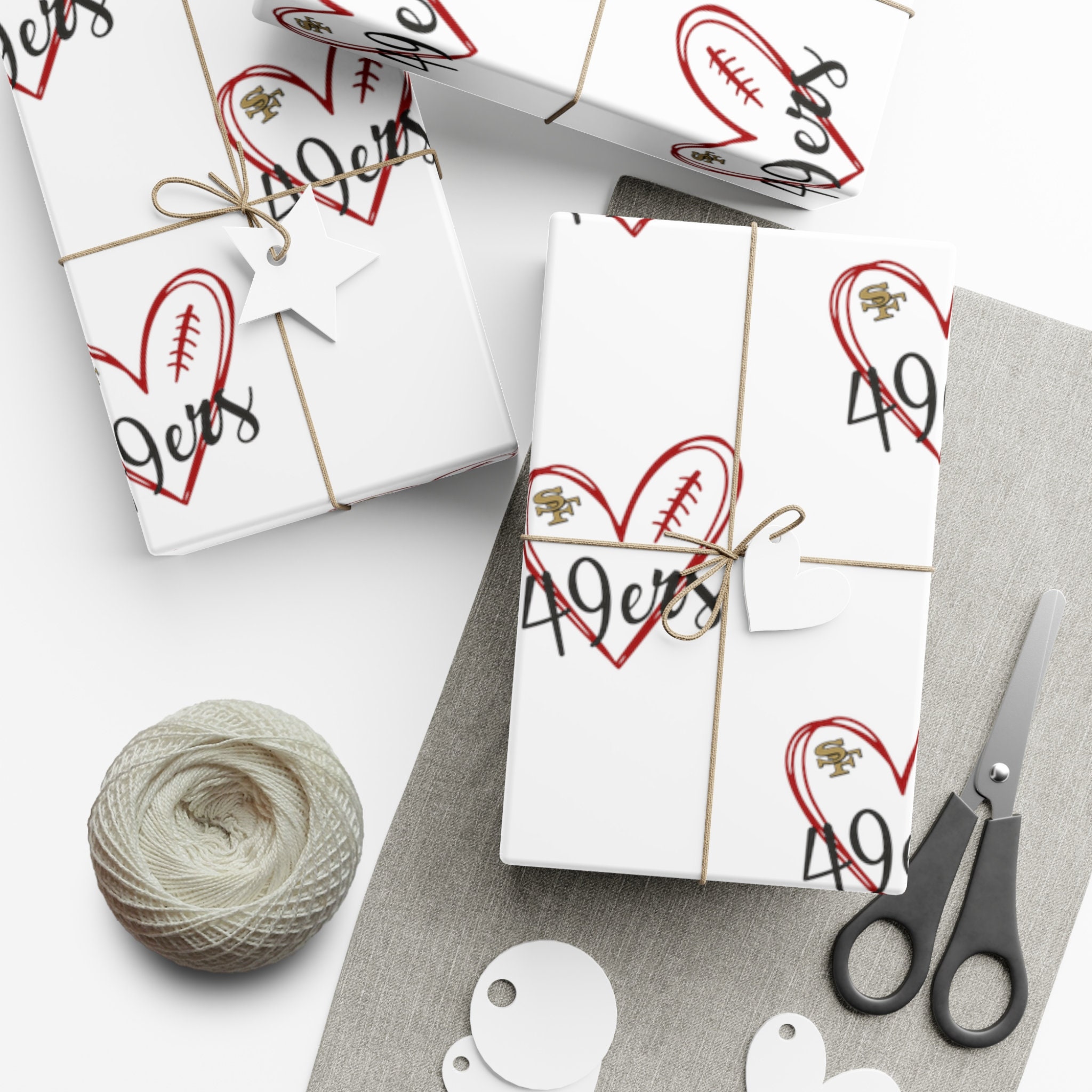 San Francisco 49ers Heart Football Gift Wrapping Papers - Etsy