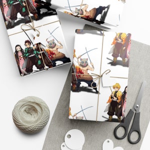 Demon Slayer Anime Characters Gift Wrapping Papers - Etsy