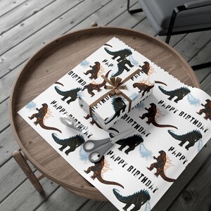 Godzilla Vs Godzilla Happy Birthday Gift Wrapping Papers - Etsy