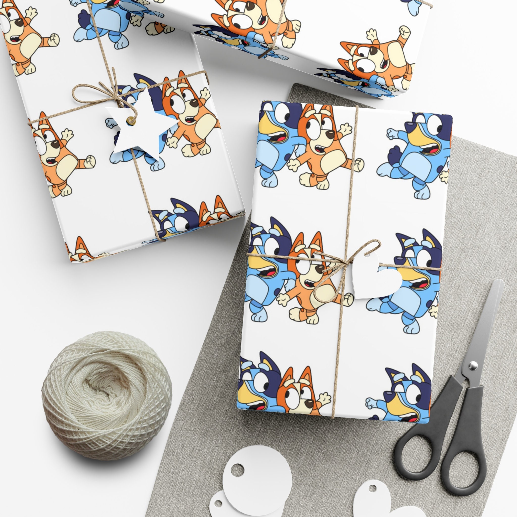Bluey Animation Play Character Gift Wrapping Papers - Etsy