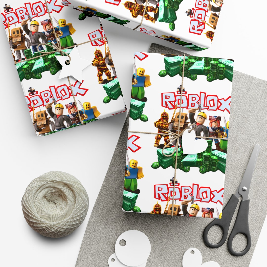 Roblox Characters Kids Game Gift Wrapping Paper - Etsy