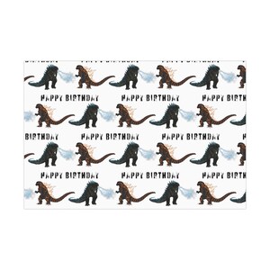 Godzilla Vs Godzilla Happy Birthday Gift Wrapping Papers - Etsy