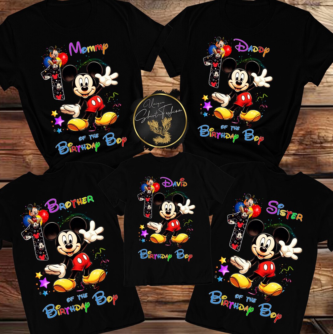 Mickey Mouse Birthday Shirts, Disney Family Birthday Party, Disneyworld ...