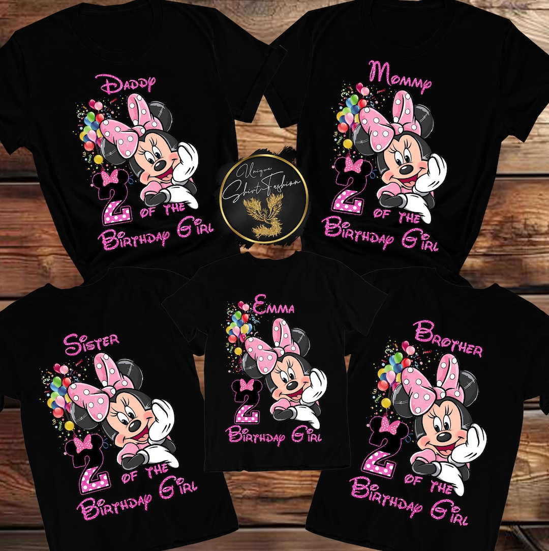Minnie Mouse Birthday Shirts, Disney Family Birthday Party, Disneyworld ...