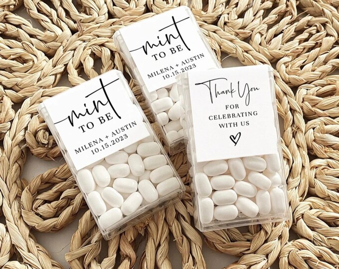 Personalised Mint to Be Wedding Favour Stickers, Tic Tac Labels ...