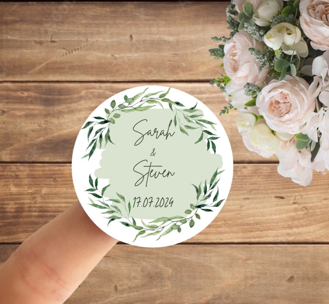 Wedding Stickers Wedding Name Stickers Personalised Sticker Custom ...