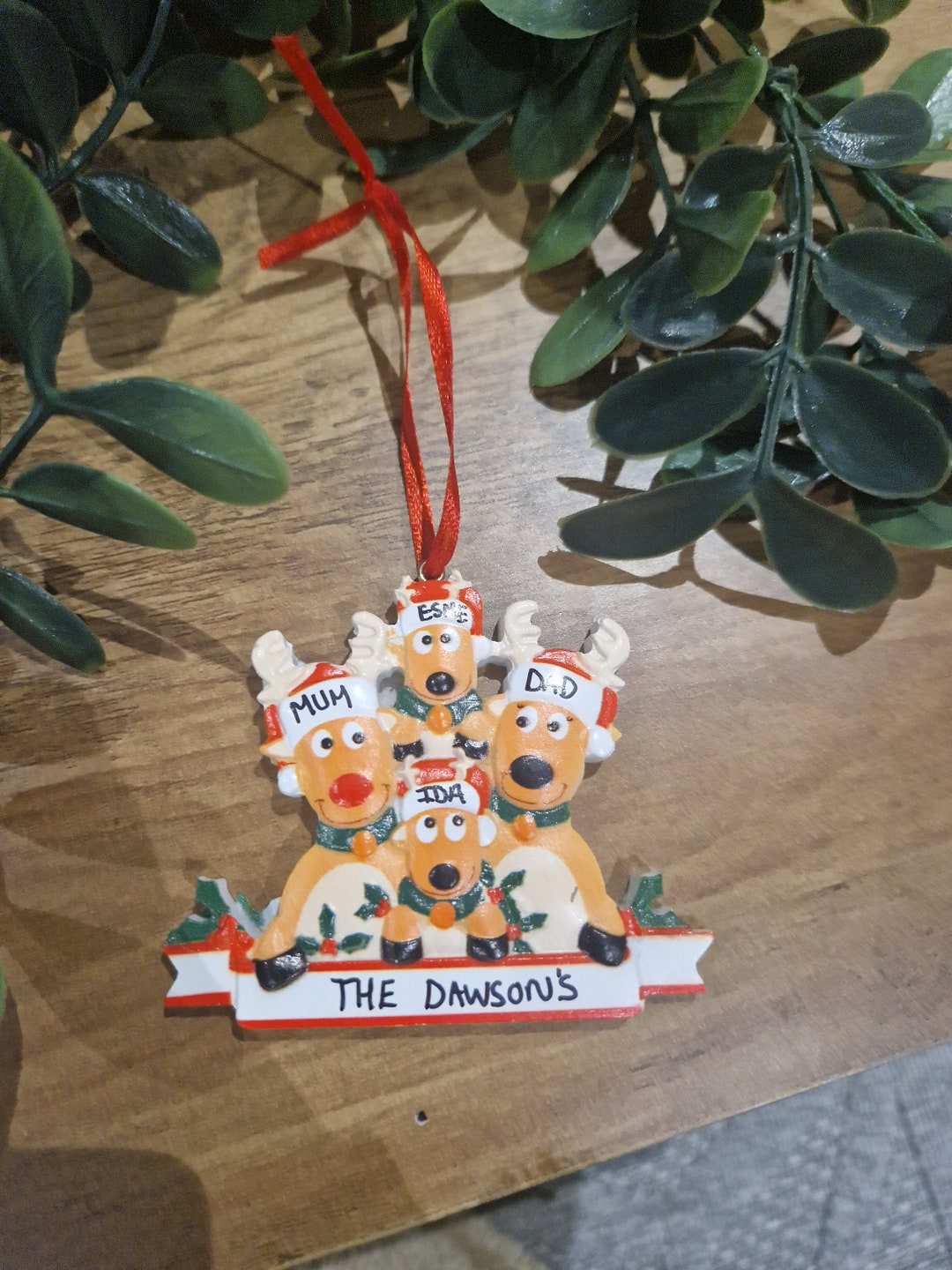 Personalised Christmas Bauble, Reindeer Christmas Bauble, Personalised ...