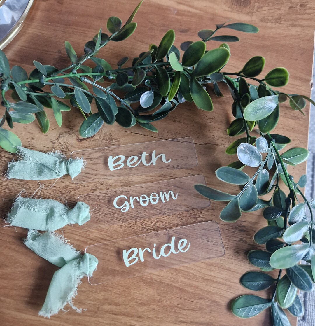 Acrylic Guest Name Tags, Wedding Names, Seating Names Wedding, Special ...