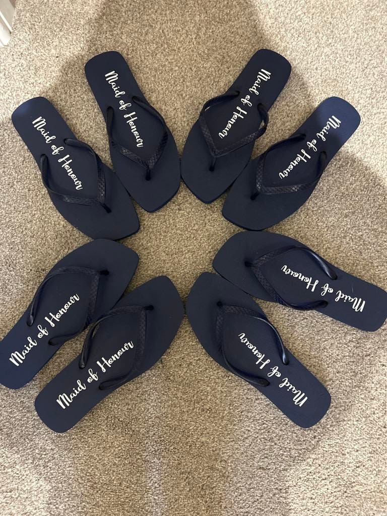 Personalised Wedding Flip Flops - Etsy UK