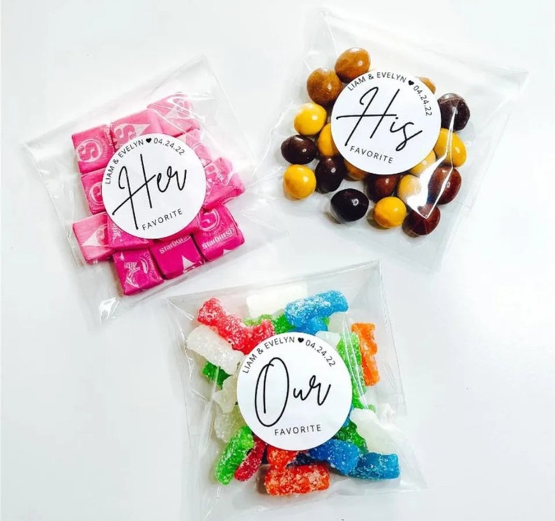 Personalised Wedding Favours, His and Hers Custom Wedding Treats ...