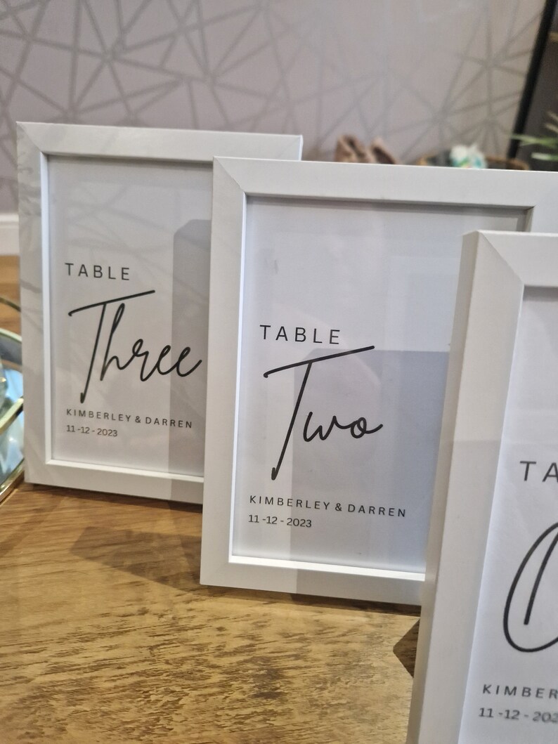 Table Number, Wedding , Personalised Table Number A6 - Etsy