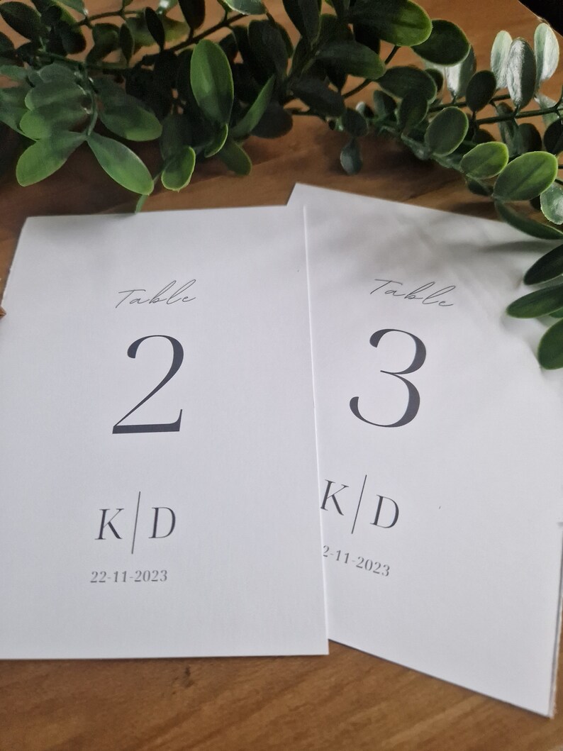 Table Number, Wedding , Personalised Table Number A6 - Etsy