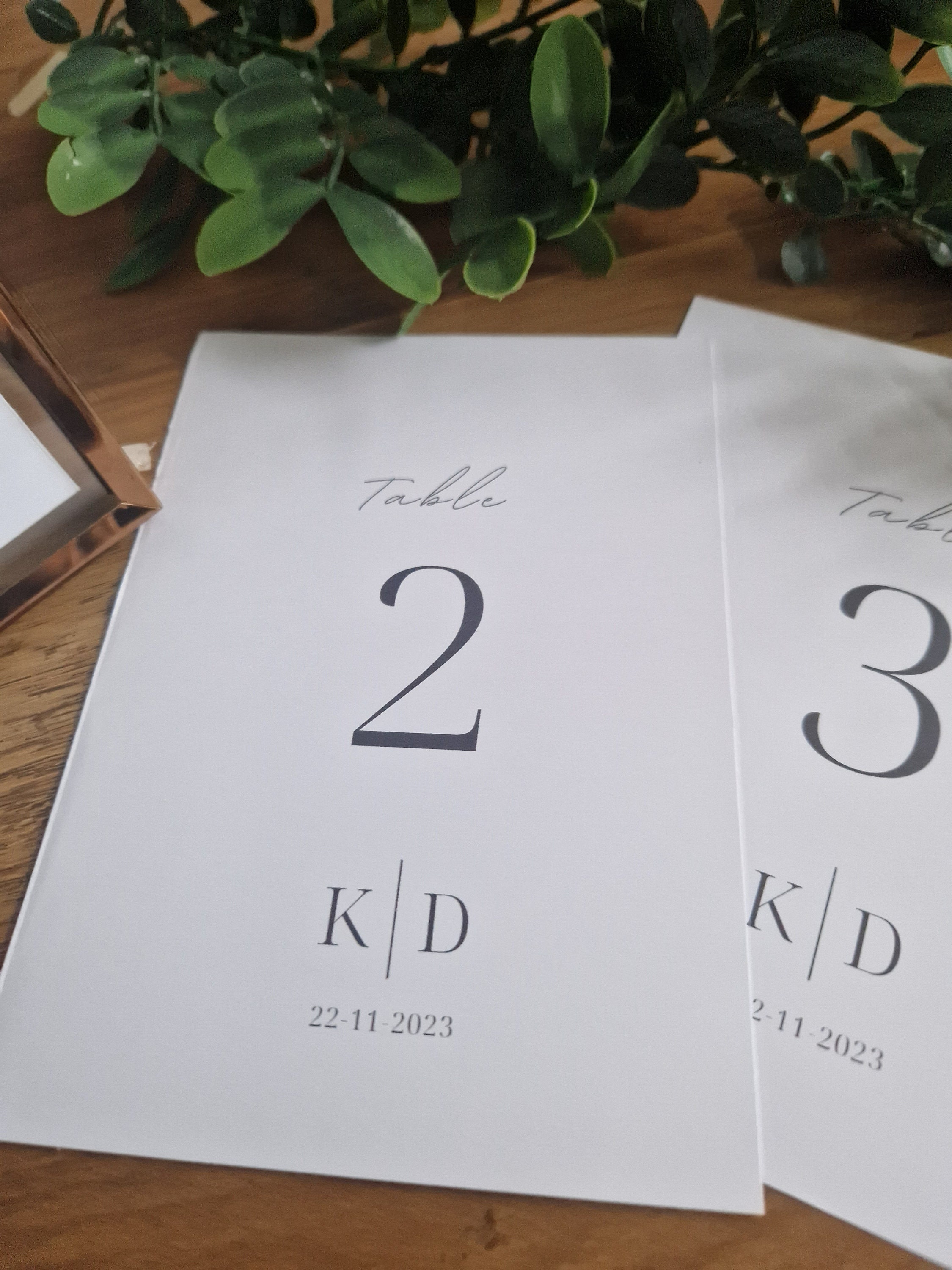 Table Number, Wedding , Personalised Table Number A6 - Etsy