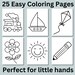 Easy Coloring Pages | Toddler Activity Pages | Fine Motor Skills ...