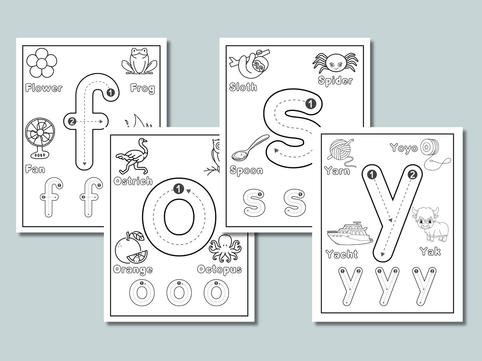 Alphabet Coloring Pages | Tracing Alphabet Letters | Pre School ...