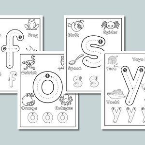 Alphabet Coloring Pages | Tracing Alphabet Letters | Pre School ...