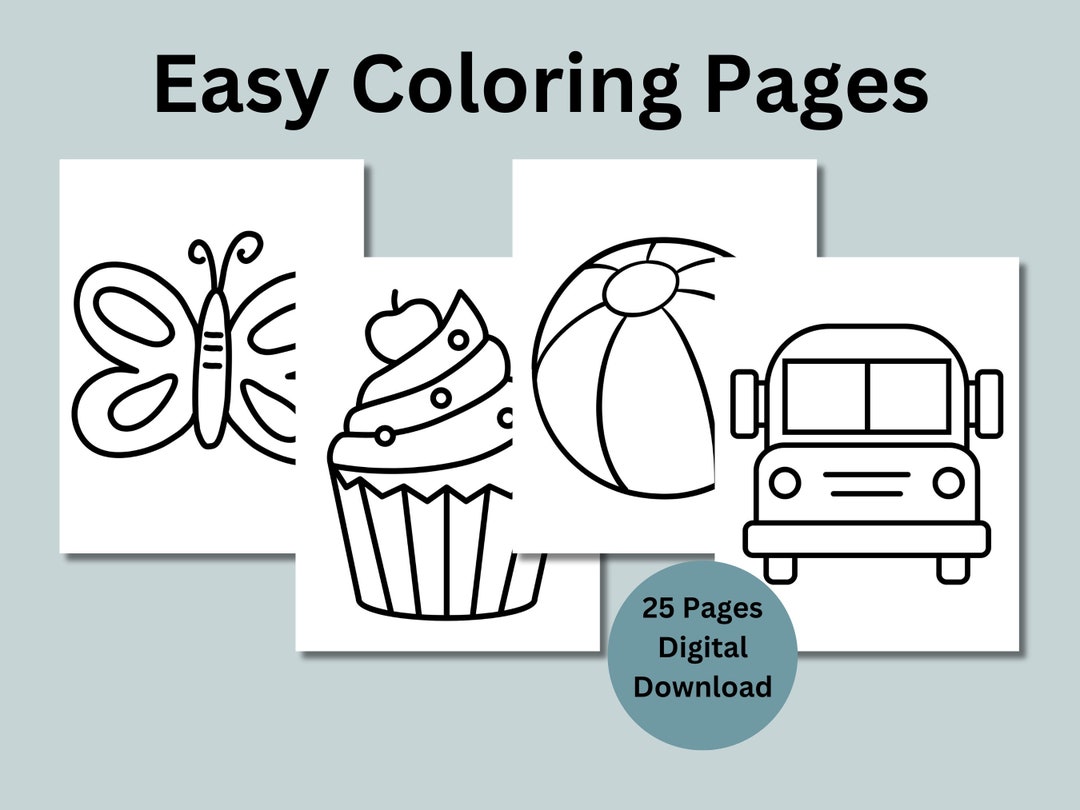Easy Coloring Pages | Toddler Activity Pages | Fine Motor Skills ...