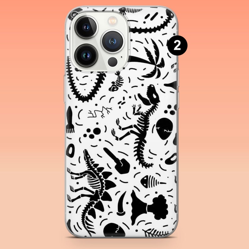 Fossil Bone Phone Case Prehistoric Cover for iPhone 15, 14, 13, 12, 11 ...