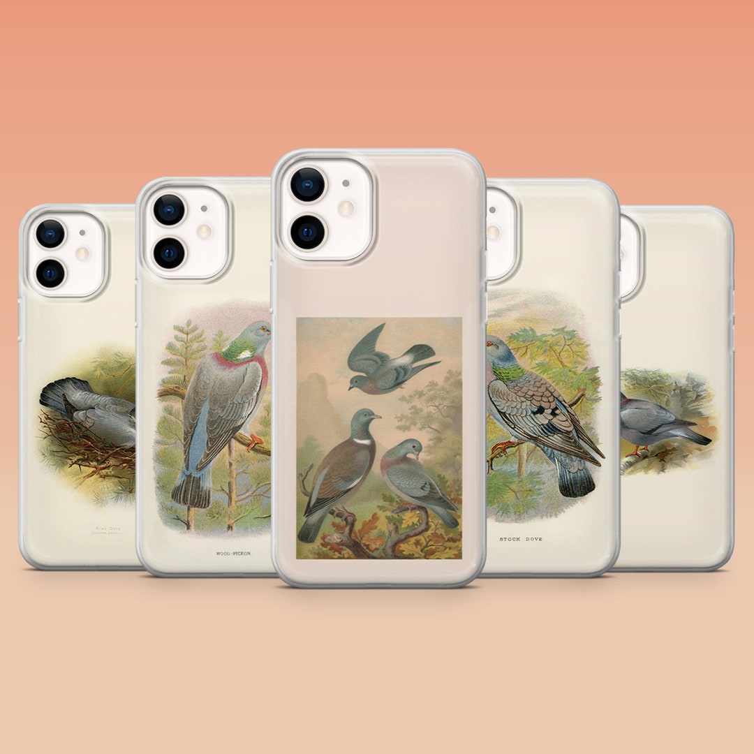 Vintage Pigeon Phone Case Dove Cover for iPhone 15, 14, 13, 12, 11 ...