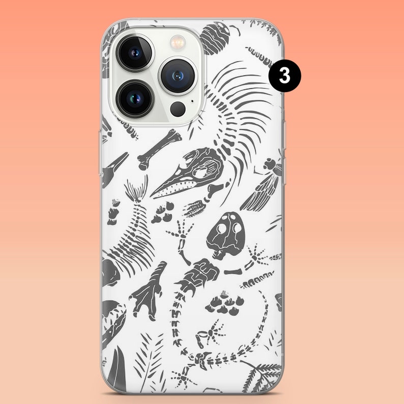 Fossil Bone Phone Case Prehistoric Cover for iPhone 15, 14, 13, 12, 11 ...