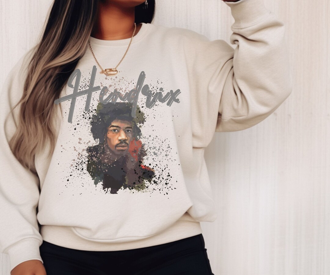 Hendrix Unisex Crewneck Sweatshirt, Jimi Hendrix Sweatshirt, 70s Music ...
