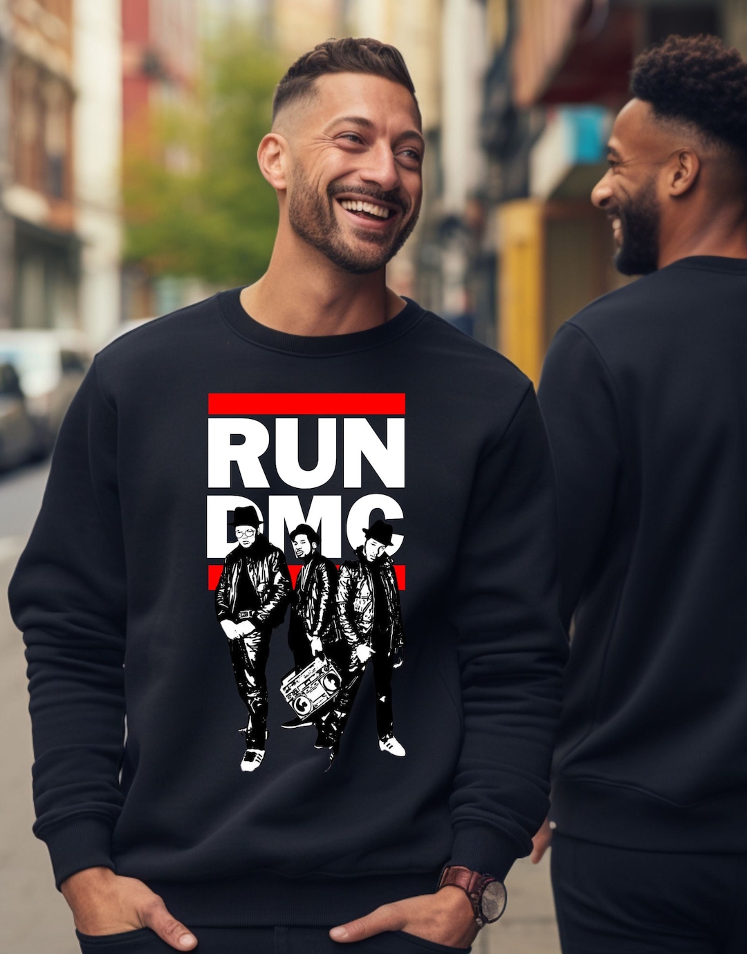 RUN DMC Sweatshirt Run Dmc Big Logo Active Wear Hip Hop Celebrity ...