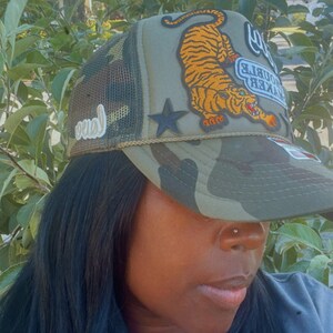 PRETTY TROUBLEMAKER CUSTOM Trucker Hat, Camo Otto Trucker Patch Hat ...