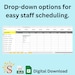 Editable Tradeshow Booth Staff Schedule Template - Etsy
