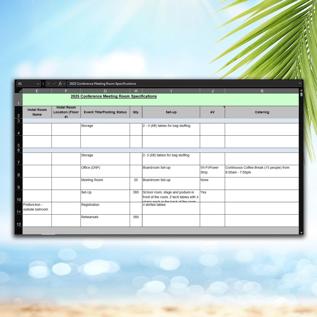 Editable Conference Event | Meeting Planning| Meeting Specification ...