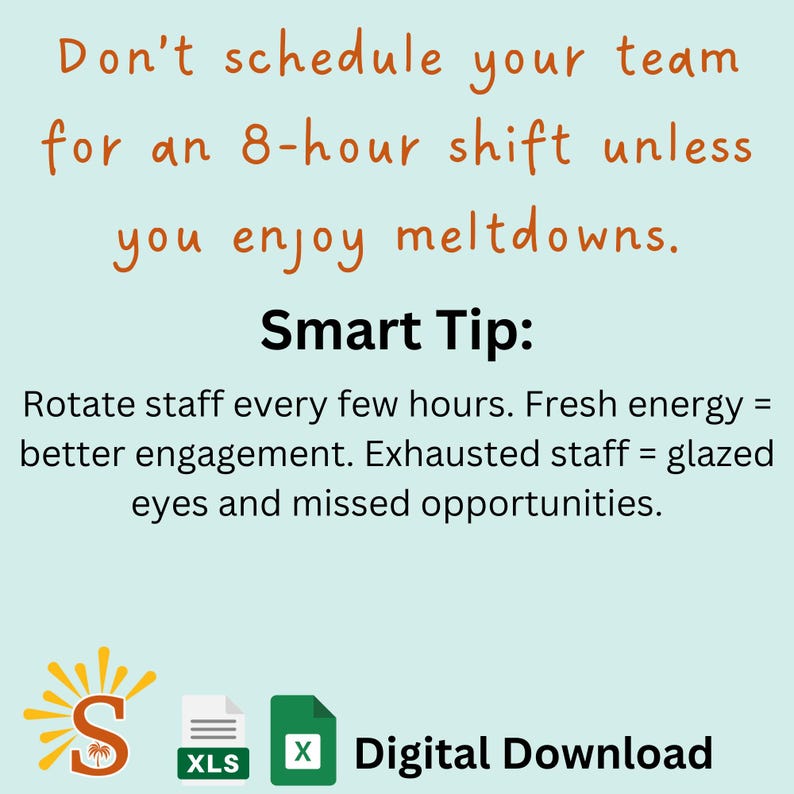 Editable Tradeshow Booth Staff Schedule Template - Etsy