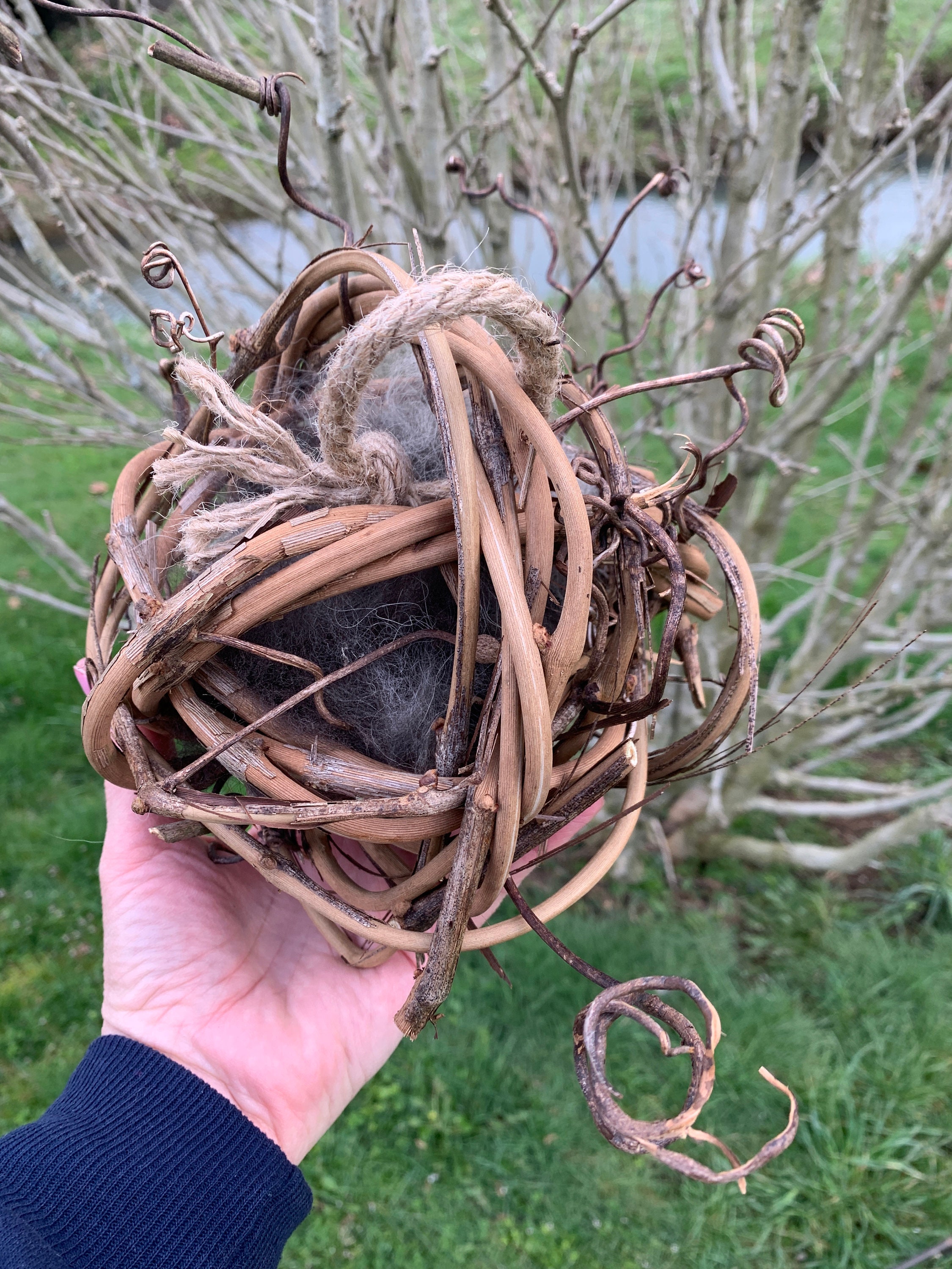 Grapevine Bird Nest Starter Ball - Etsy