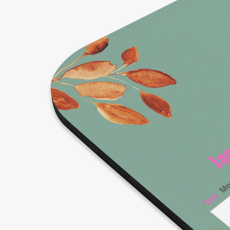 Mouse Pad Mat Calendar 2024 Desktop Laptop Office Handmade Etsy