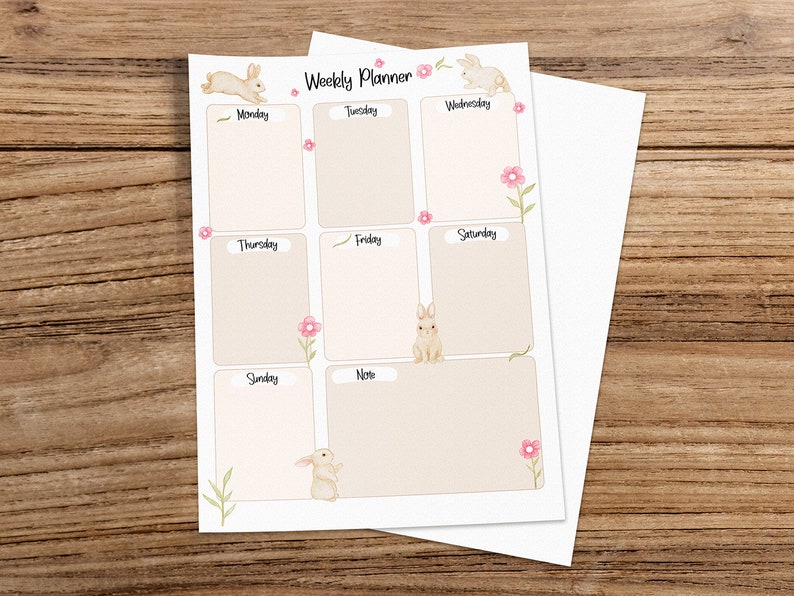 Weekly Planner Printable to Do List, Weekly Schedule, Weekly Organizer ...