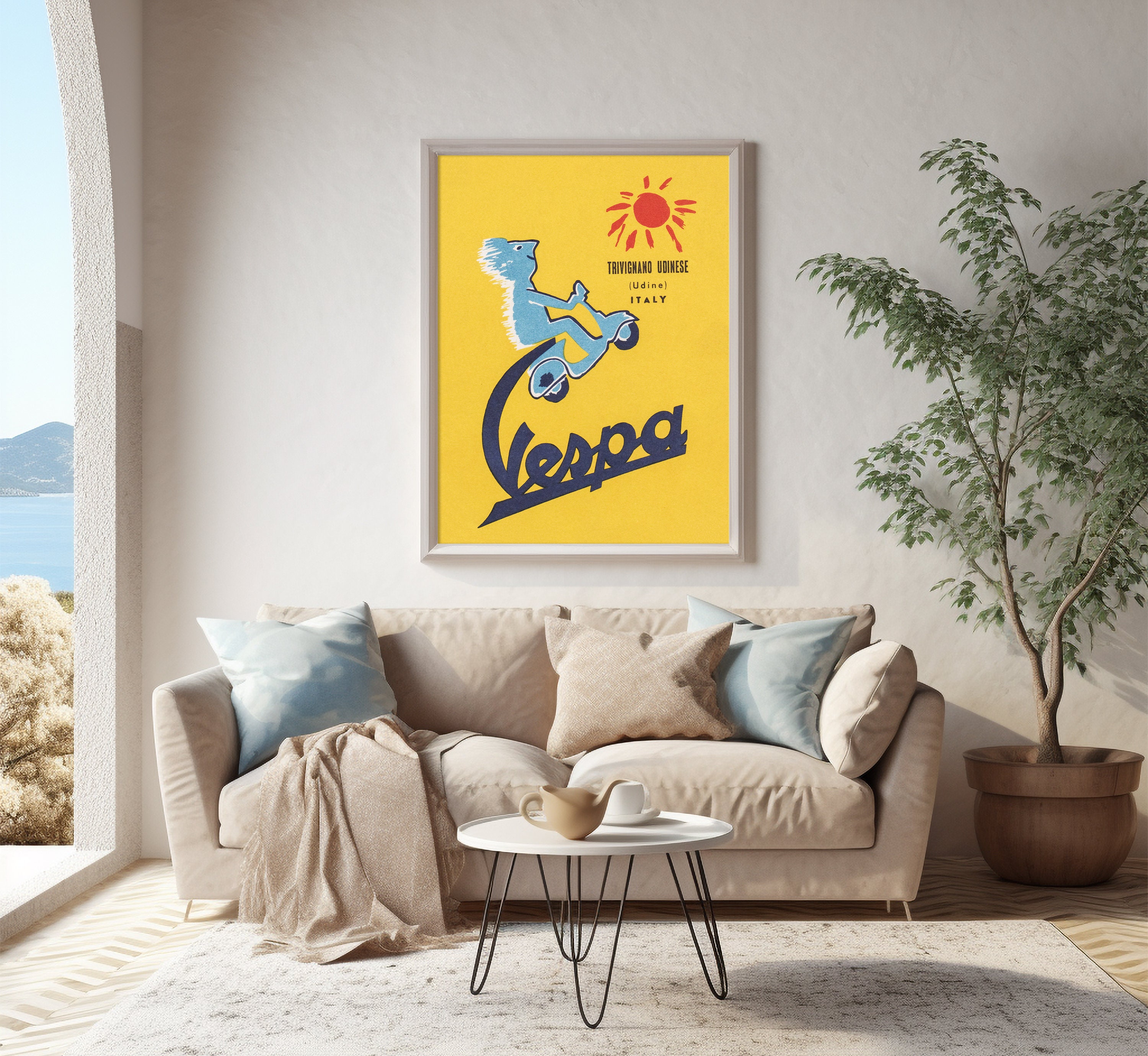 Vintage Vespa Poster Vintage Vespa Advertisement 1930s, Italy ...