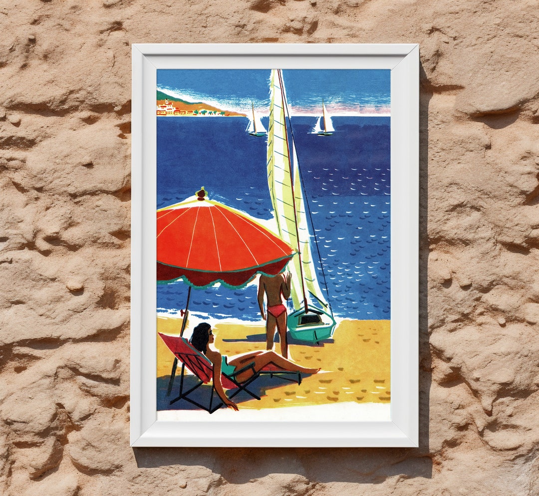 French Riviera Poster | Cote D'azur France Wall Art Print ...