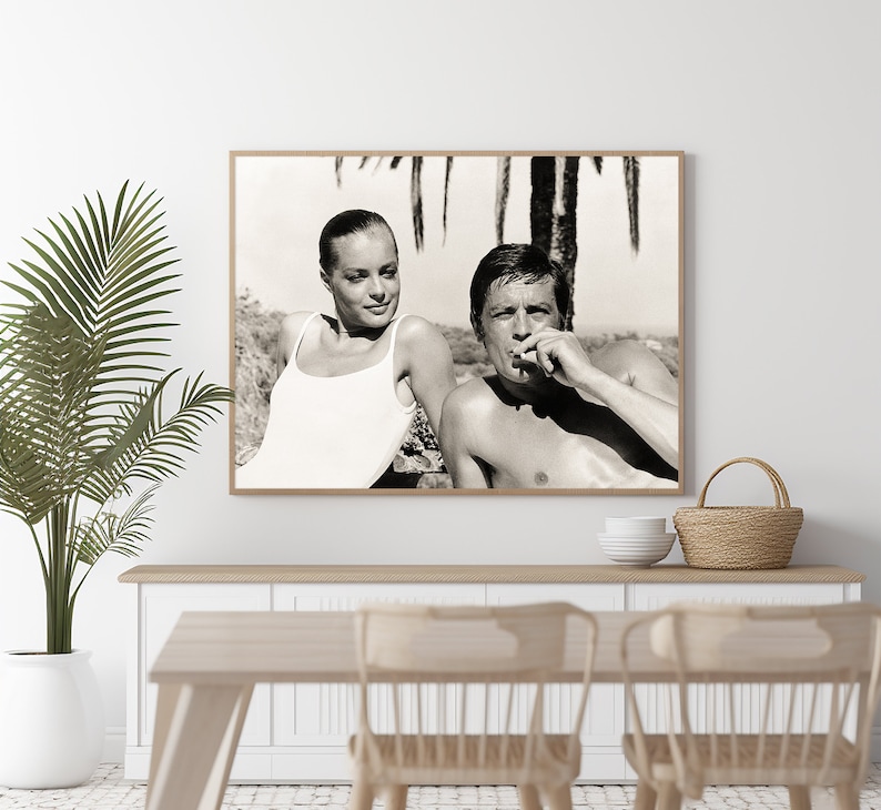 Romy Schneider & Alain Delon Print: 1969 French Cinema Glamour - Etsy