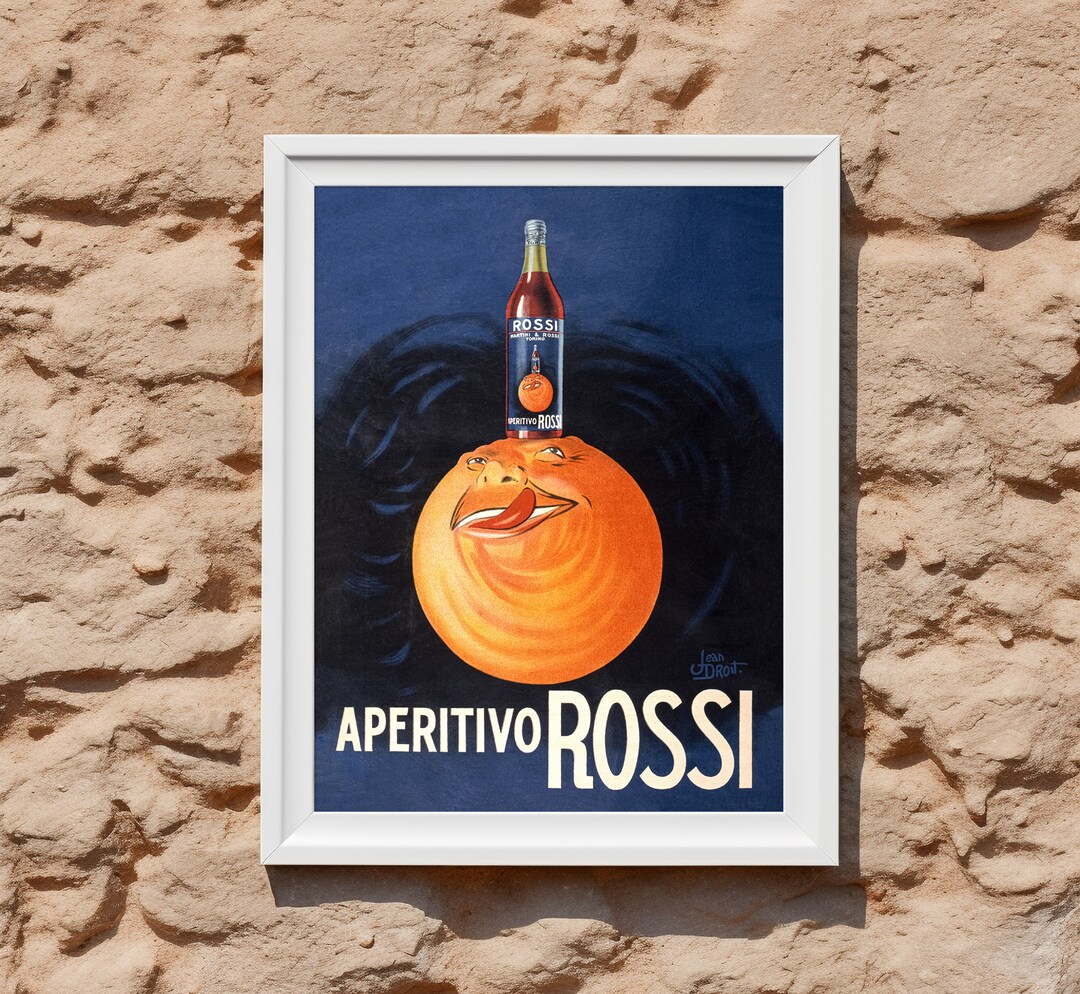 Aperitivo Rossi Poster | Vintage Advertisement Wall Art Print ...