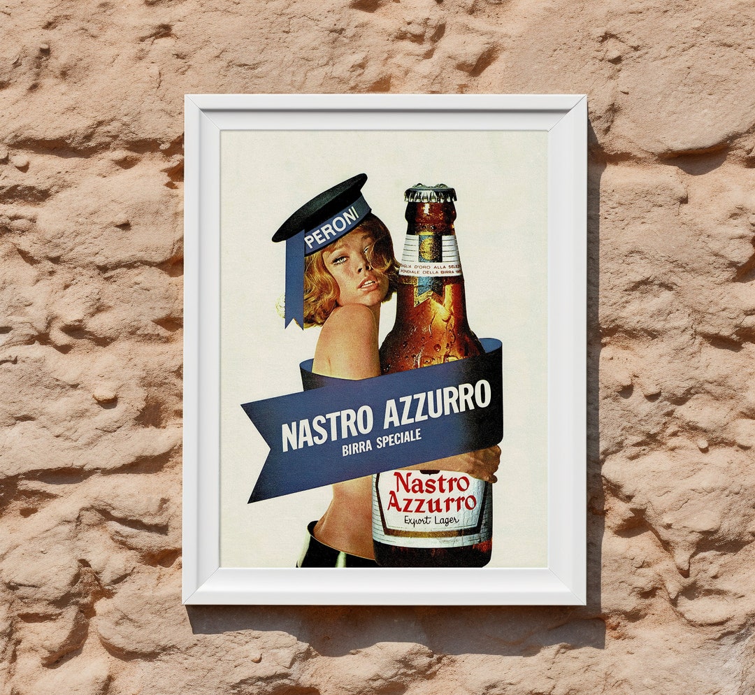 Vintage Peroni Beer Poster: Italian Bar Cafe Decor, Armando Testa Art ...