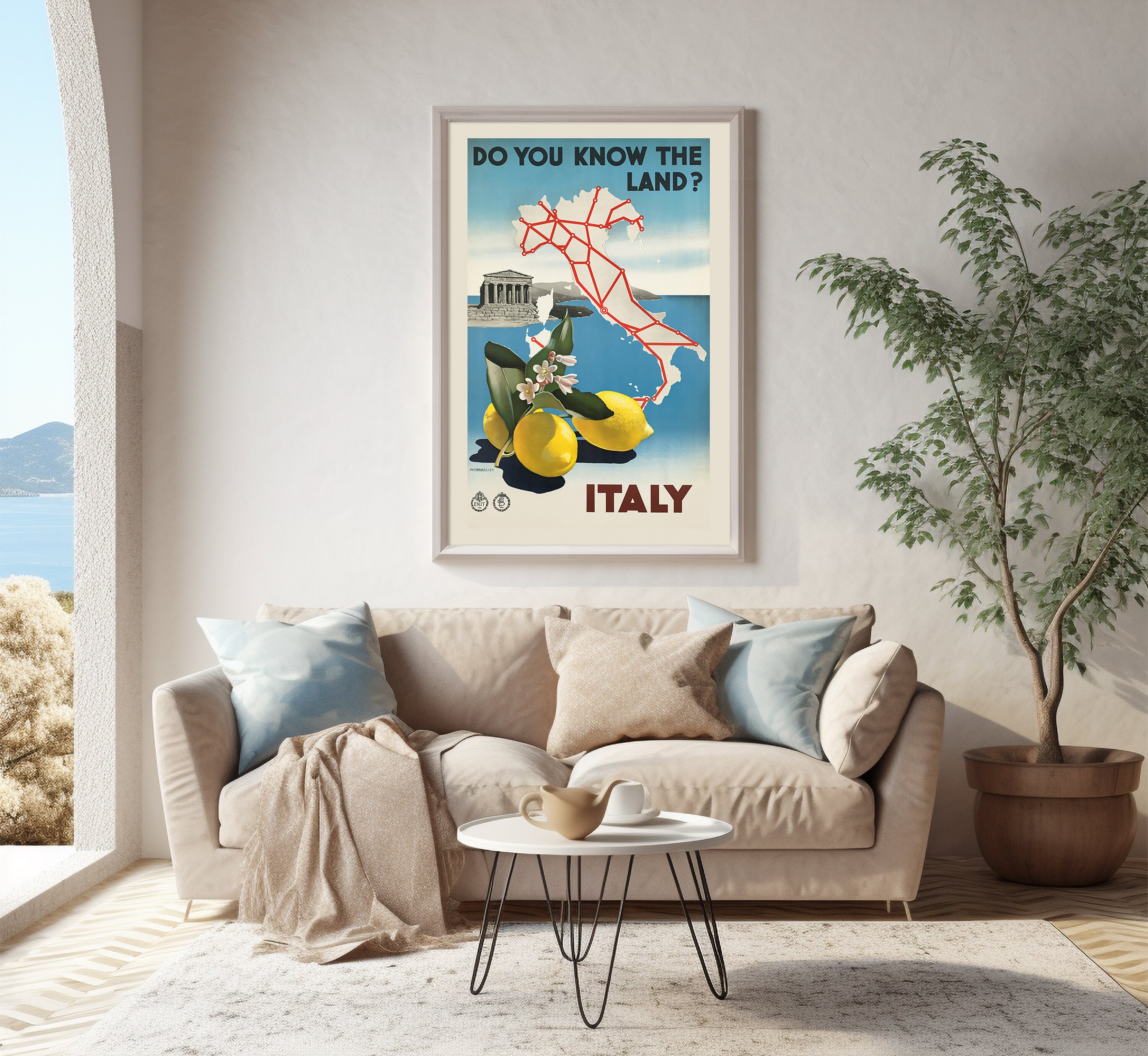Italy Poster Mediterranean Style Decoration Italian Design - Etsy