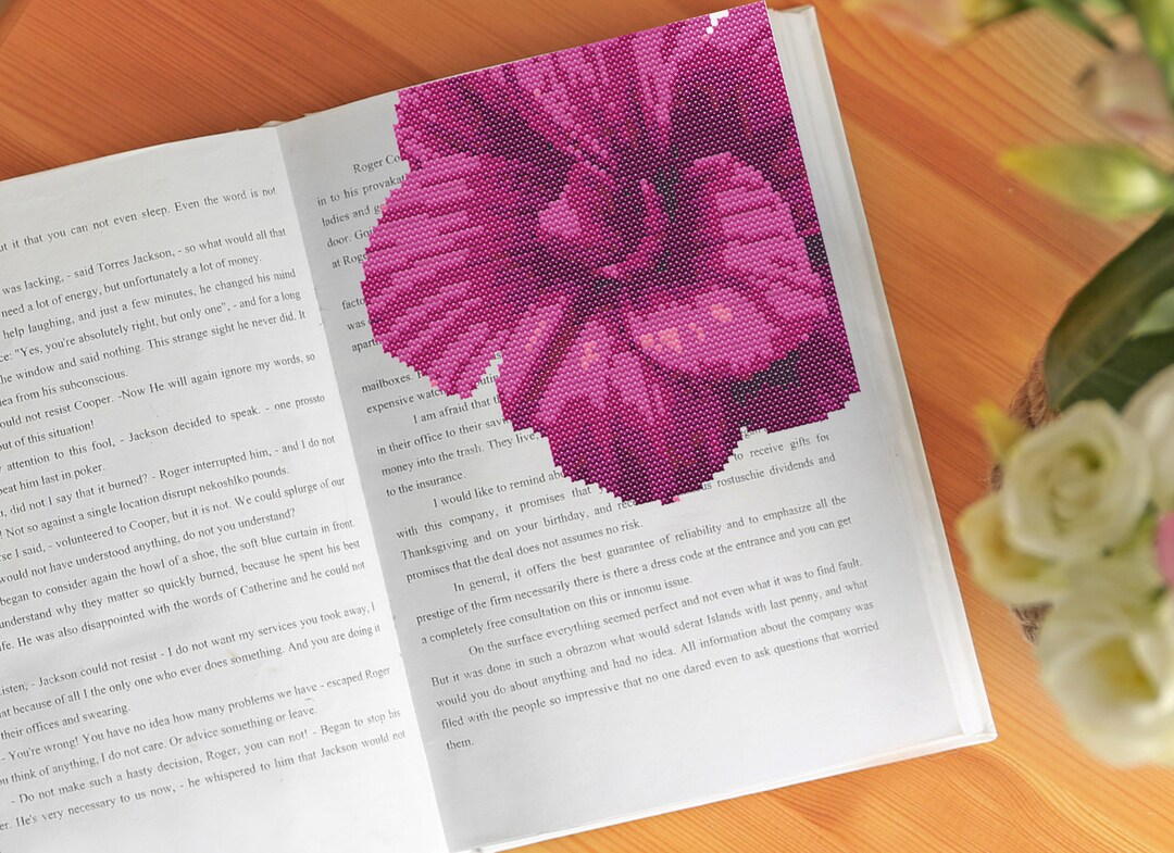 Corner Bookmark Cross Stitch Pattern, Flower Embroidery, Floral Wreath ...