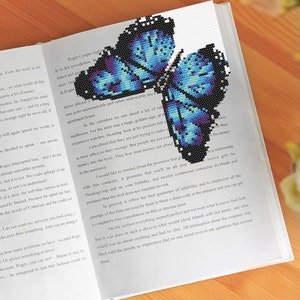 Corner Bookmark Cross Stitch Pattern, Butterfly Embroidery, Diy ...