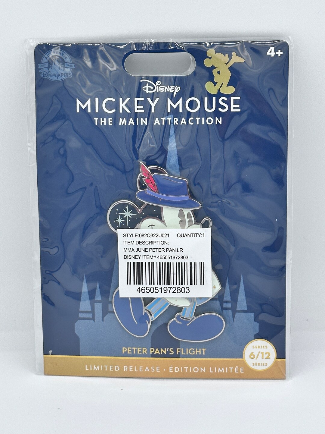 Disney Main Attraction Mickey Mouse Peter Pan Pin Limited Edition 6/12 ...