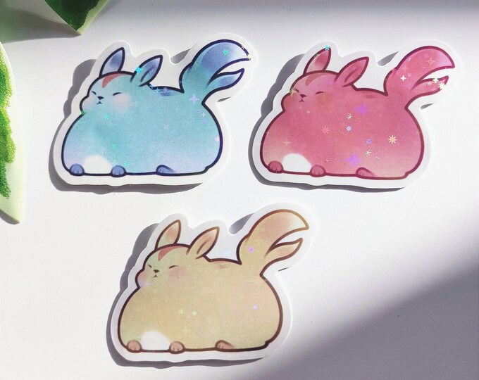FFXIV Fat Carbuncle Stickers | 2.5" Vinyl With Holographic Stars ...