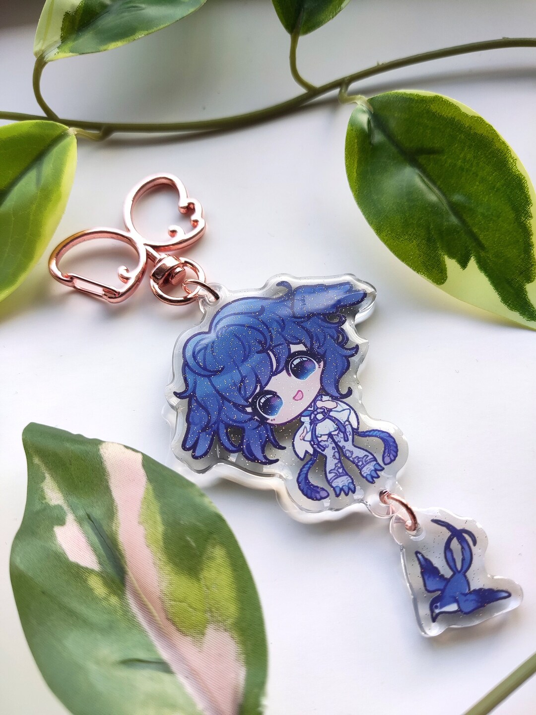 FFXIV Meteion Charm | Two-tier 2.5" Acrylic Glitter Epoxy | Endwalker ...