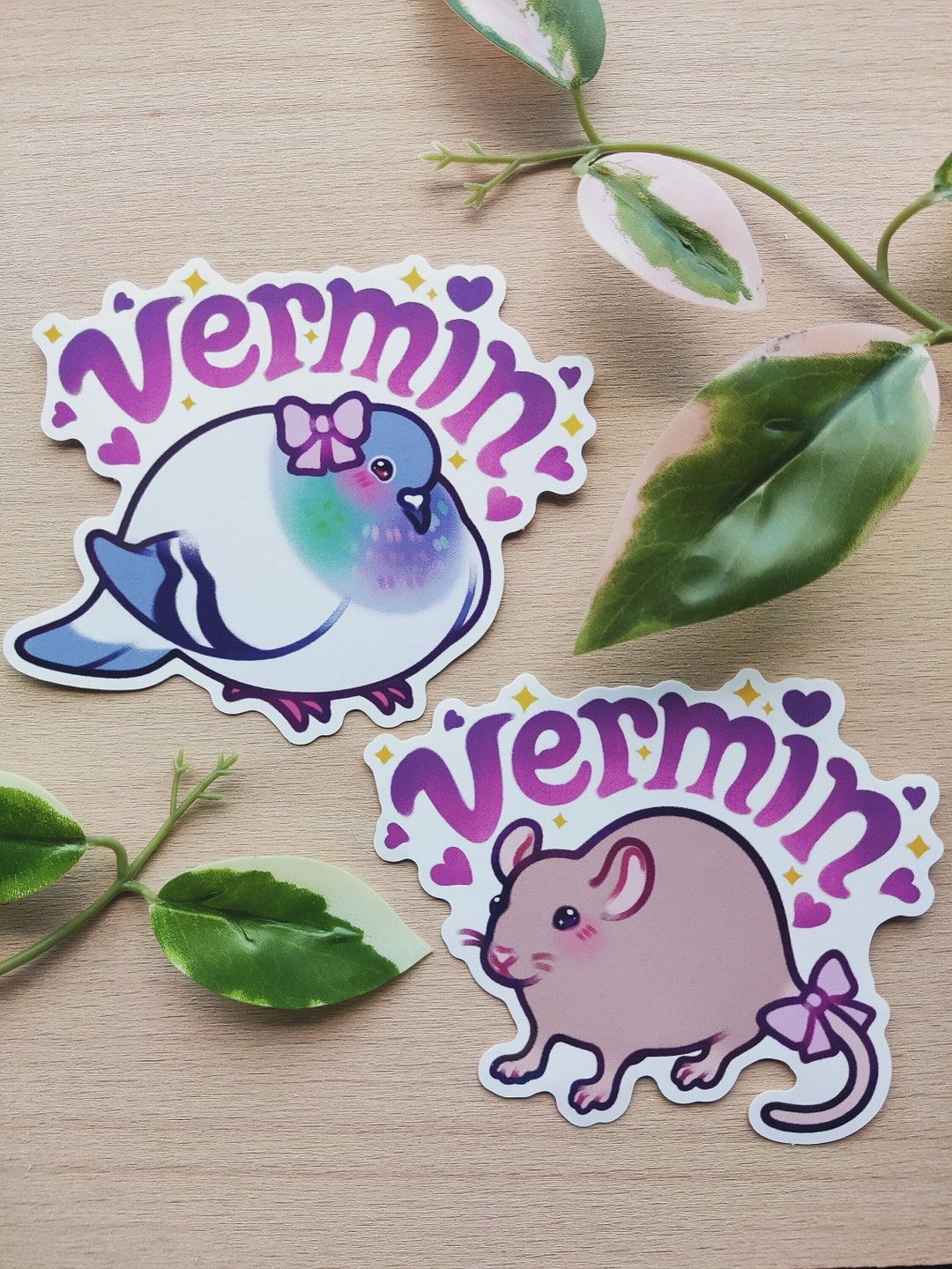 Vermin Stickers | 4" Glossy Vinyl Sticker | Pigeon | Rat | Couples ...