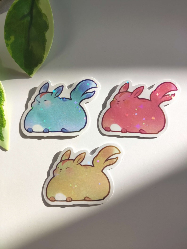 FFXIV Fat Carbuncle Stickers 2.5 Vinyl With Holographic Stars Scholar ...